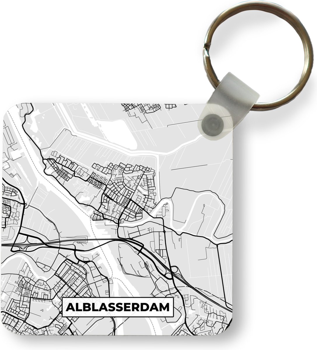 Sleutelhanger - Uitdeelcadeautjes - Plattegrond - Alblasserdam - Kaart ...
