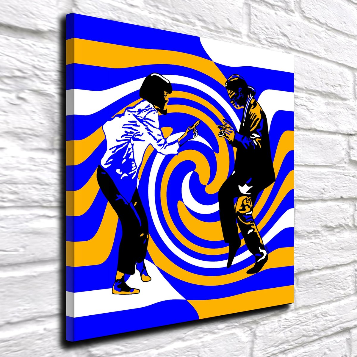 Pop Art Pulp Fiction Dance Scene Canvas - 90 x 90 cm - Canvasprint - Op ...