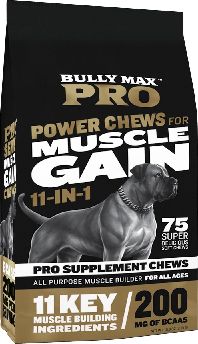 Bully max PRO Power chews series 11-in-1 kauwsnacks voor spiergroei ...