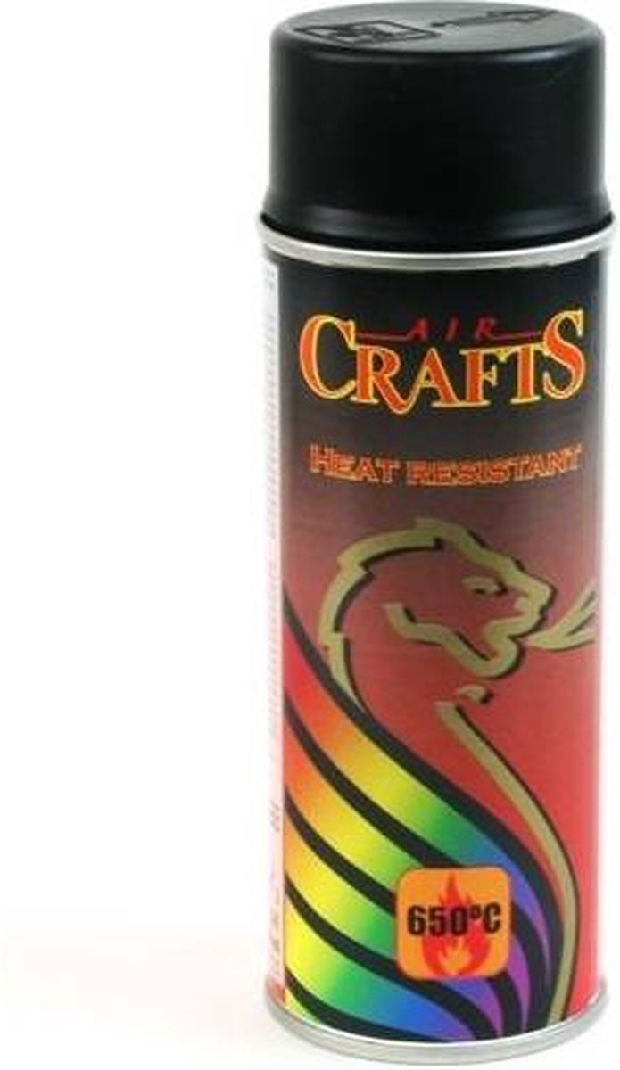 ColorWorks Verf Spuitbus - Spuitlak - Hittebestendig - Mat Zwart - 400 ...