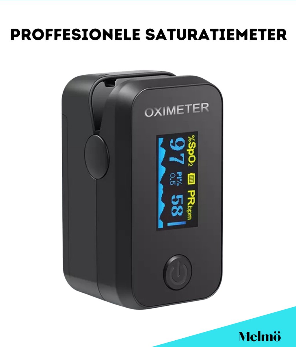 Melmö Professionele Saturatiemeter met OLED-scherm - Oximeter ...