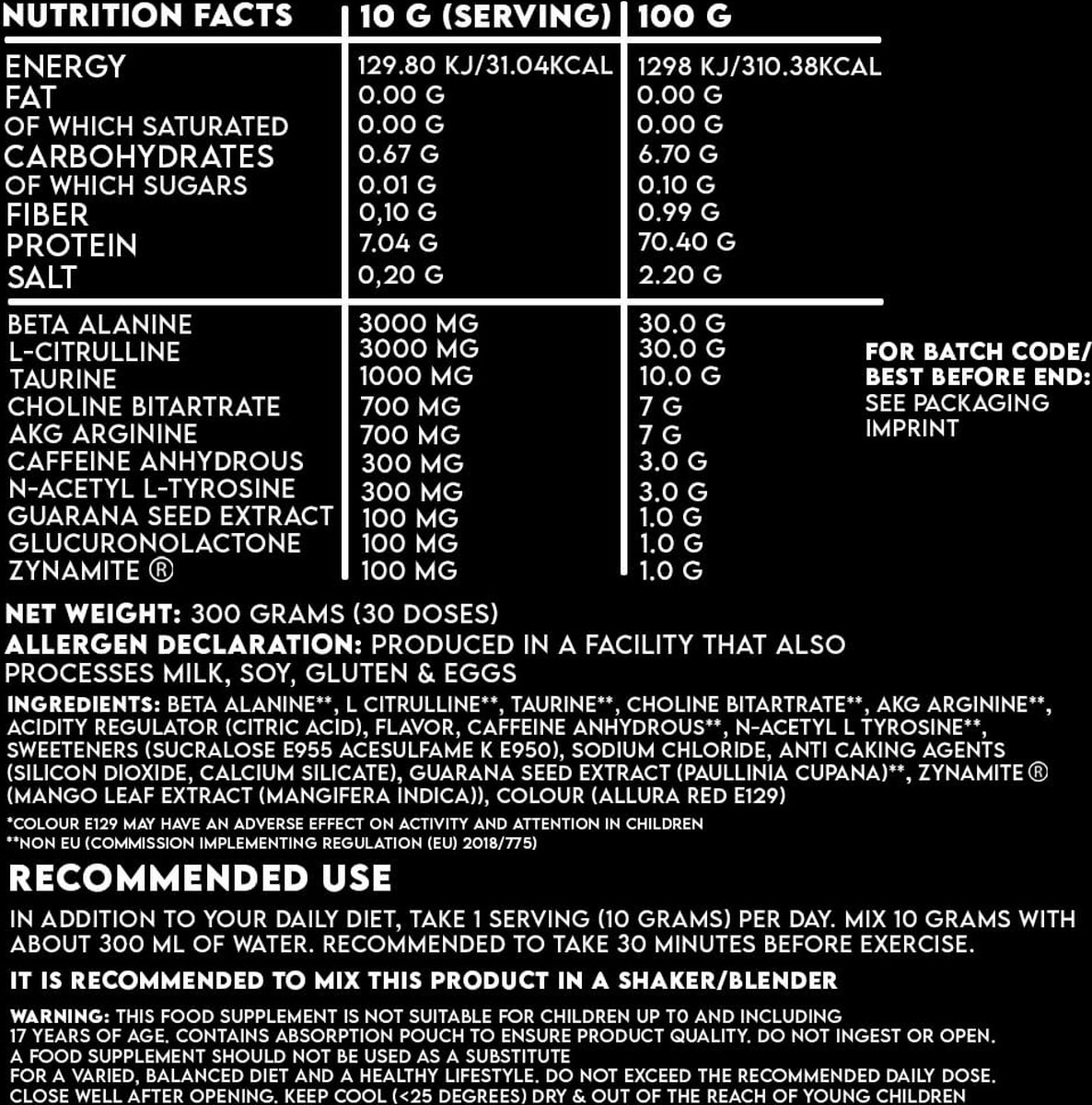 Wrath Of Zeus - Tub (Pre-Workout - 300 Grams) | bol.com