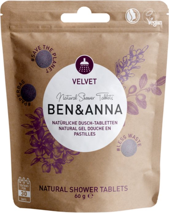 Ben & Anna - Douche Tabs VELVET | bol