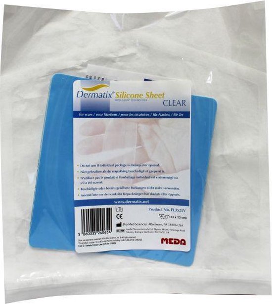 Dermatix Silicone Sheet Clear 13X13CM | bol.com