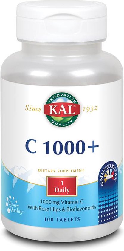 KAL Vitamine C1000 + sustained release 100 tabletten | bol