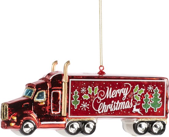 Goodwill Kerstbal-Kersttruck Rood 17.5 cm | bol