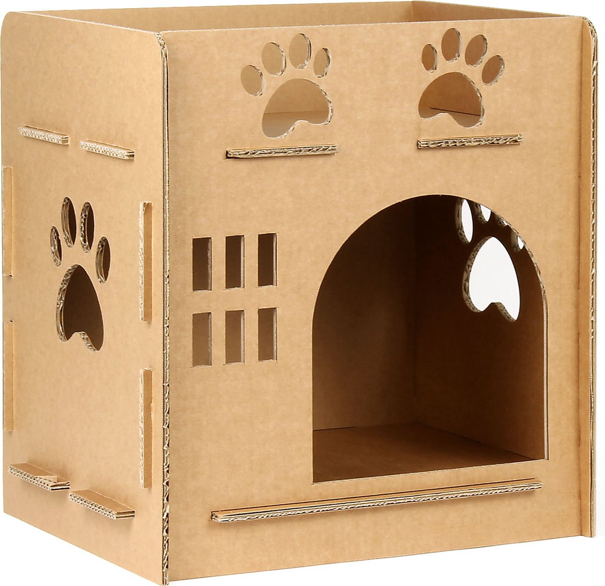 Wildanger kattengrot vierkant van karton - kattenhuis - kattenhut ...