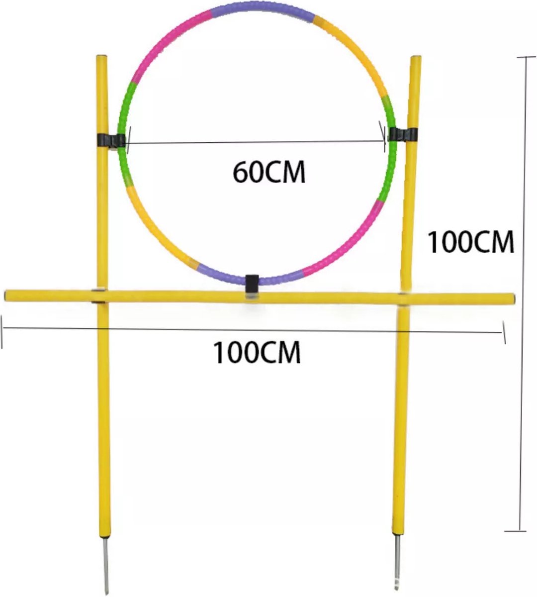Agility Voor De Hond - Hoepel Springen - Honden Training -Slalom Hond ...