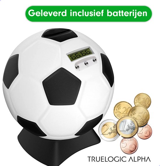 TrueLogic Alpha digitale muntenteller - Digitale voetbal spaarpot - Spaarpot jongen-... | bol.com