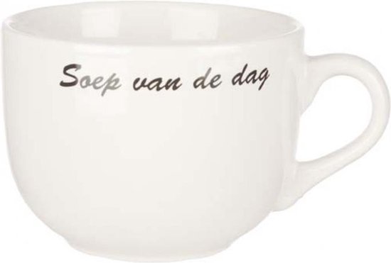 Cosy & Trendy Soepkom Soep van de Dag Wit ø 11 cm / 500 ml | bol.com