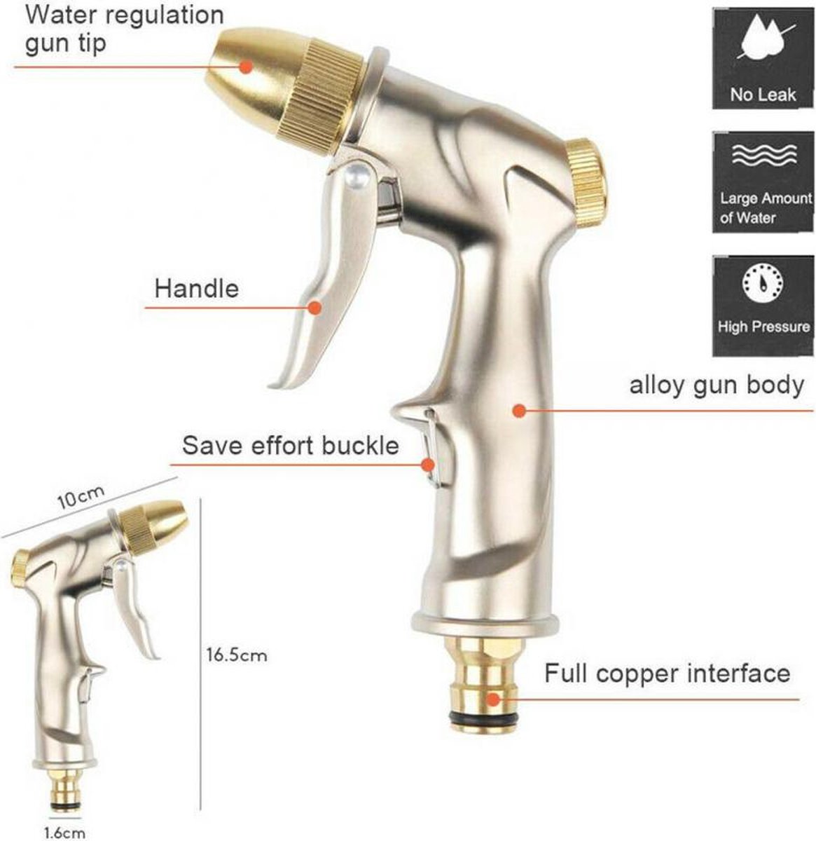 Hoge druk - Water Pistool - Auto spuit - Auto sprinkler - Water spuit ...