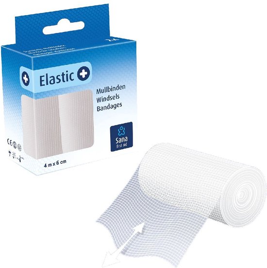 Sana First Aid Elastisch Windsel 400x6 cm 2 Stuks | bol.com