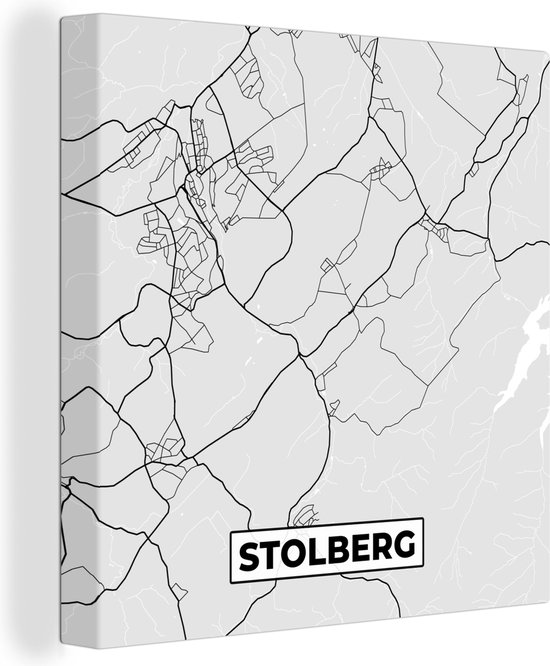 Peinture sur toile City Map - Stolberg - Carte - Allemagne - Plan d ...