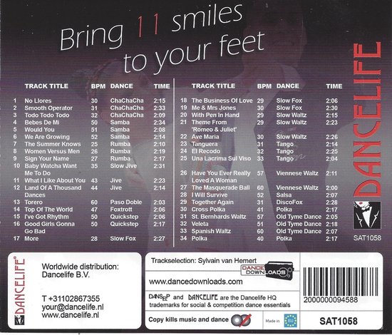 Dancelife - Bring 11 Smiles To Your Feet, Various | CD (album) | Muziek | bol