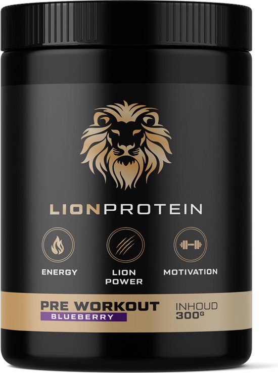 Lionprotein Pre-workout Blueberry 300 gram | bol.com