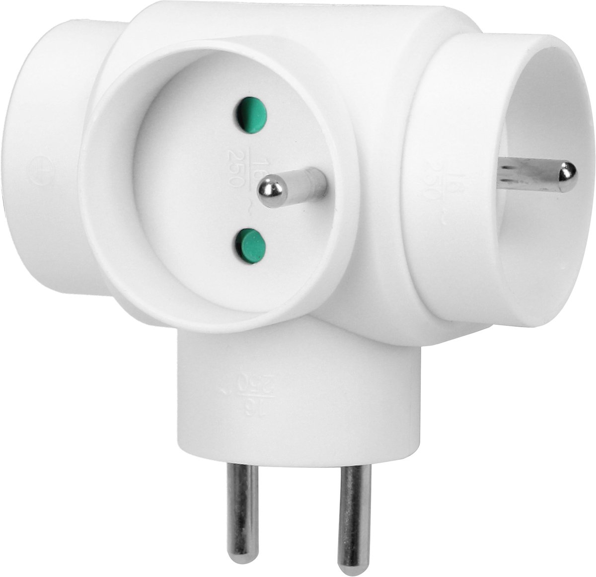 ORNO Horizontale Stopcontact Splitter , Verdeelstekker , Verloopstekker ...