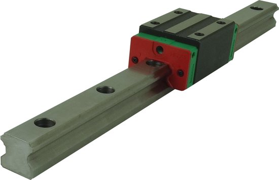 Complete lineaire geleiding 25 mm met blokwagen. Lengte rail 1000 mm | bol
