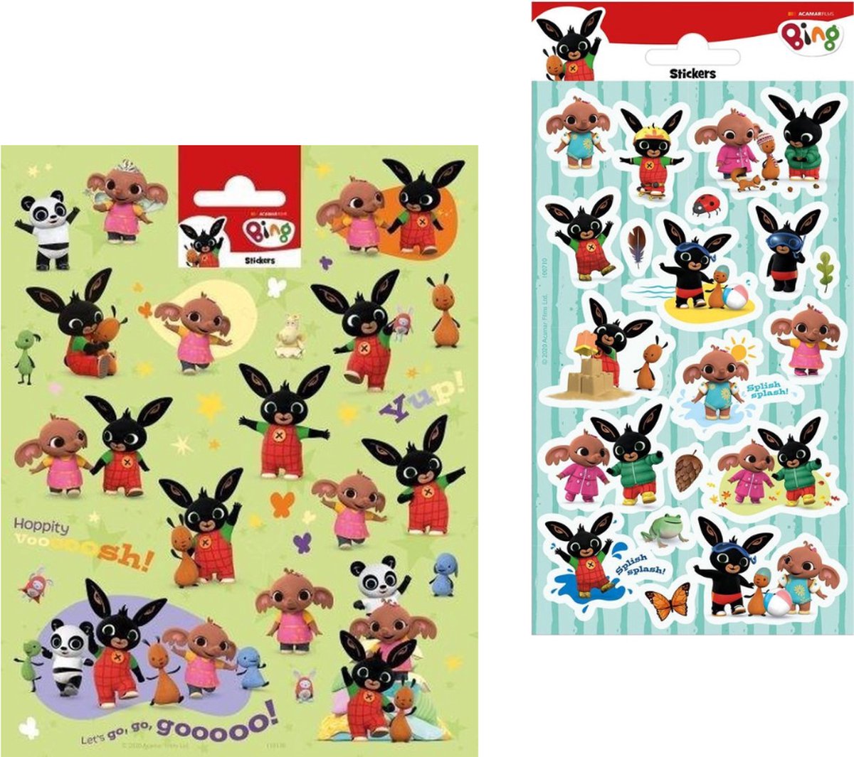 2 X Stickervel Bing - uitdeelcadeautje - 2 sticker | bol
