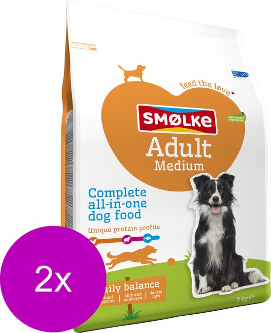 Smolke Adult Medium - Hondenvoer - 2 x 3 kg | bol.com