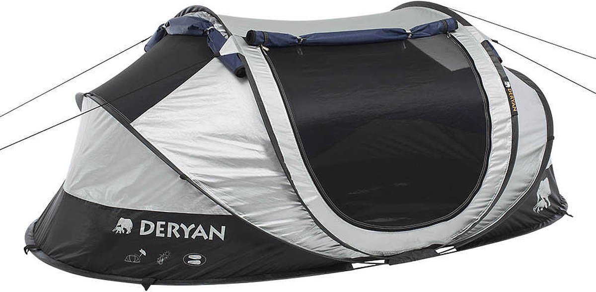 Deryan Cocoon Pop Up Tent - Luchtbed - Luchtpomp - 4 persoons - Zilver ...