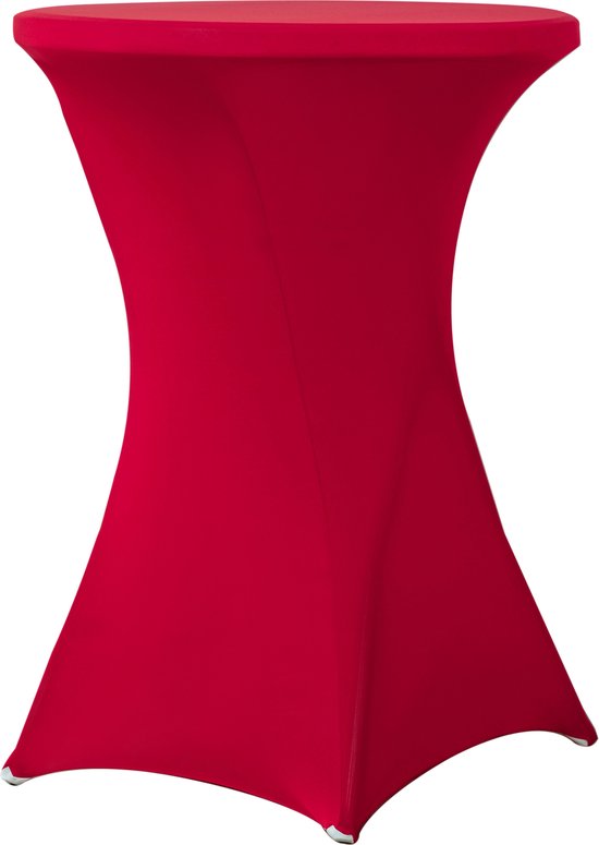 Statafelrok candy rood 80 cm - per 3 - partytafel - Alora tafelrok voor statafel -... | bol.com