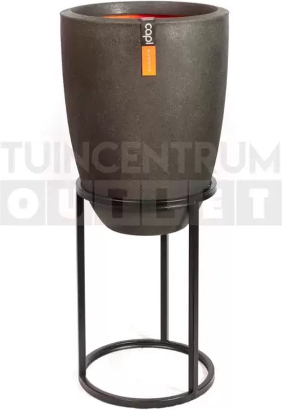 Planttafel cachet 35 zwart + Vaas elegant laag Smooth NL 36x47 zwart | bol