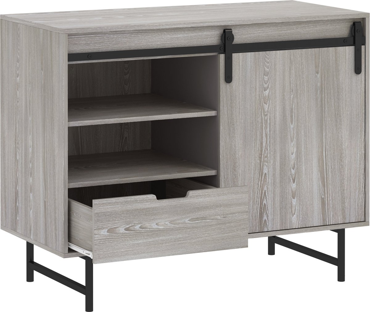 Cabino Babykamer Dalton - Babybed & Commode & Kledingkast - Verstelbare ...