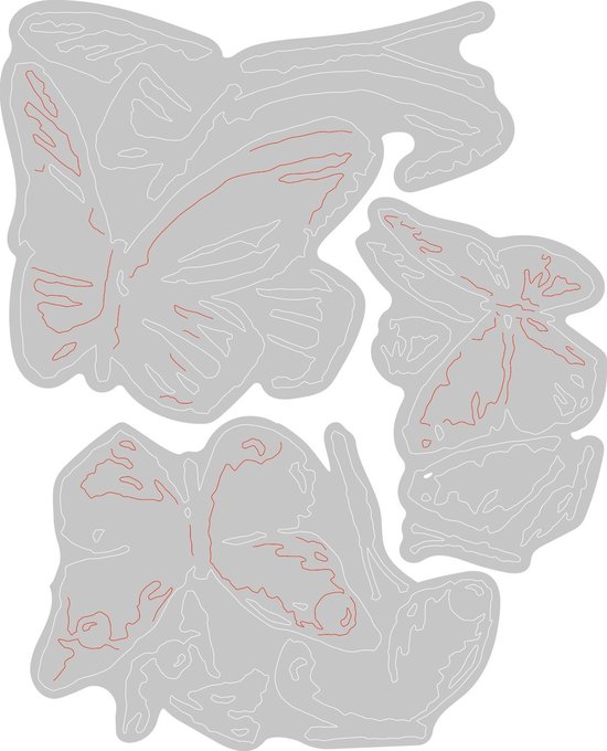 Sizzix Thinlits Snijmal Brushstroke Butterflies | bol