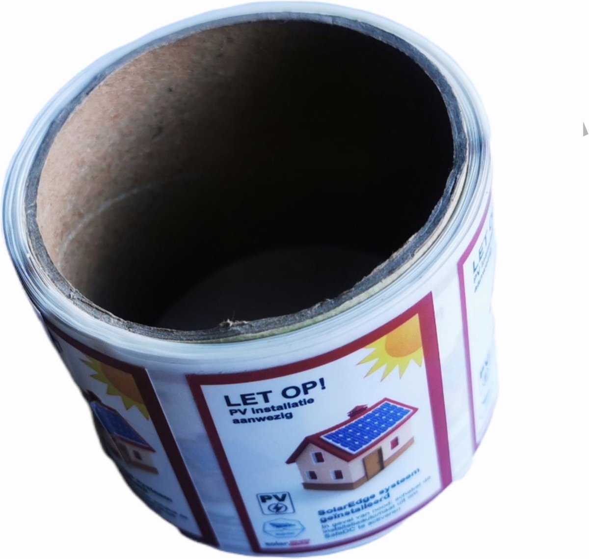 Rol van 100 PV stickers SolarEdge systemen 50x35mm | bol.com