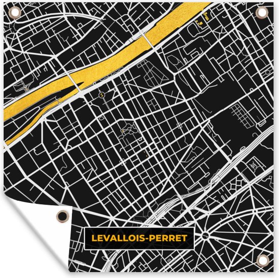 Tuin poster Plattegrond - Levallois-Perret - Stadskaart - Frankrijk ...