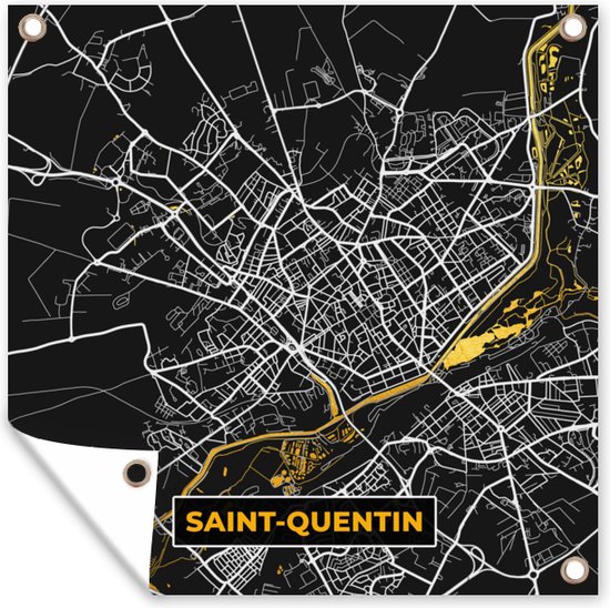 Tuin poster Kaart - Saint-Quentin - Stadskaart - Frankrijk - Stadskaart ...