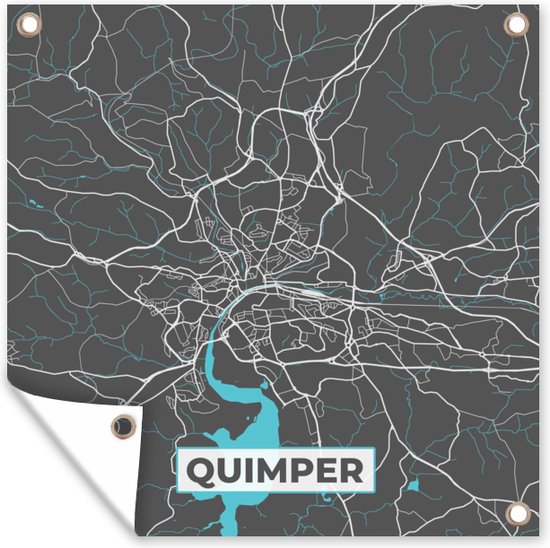 Tuinposters Quimper - Plattegrond - Frankrijk - Stadskaart - Kaart ...