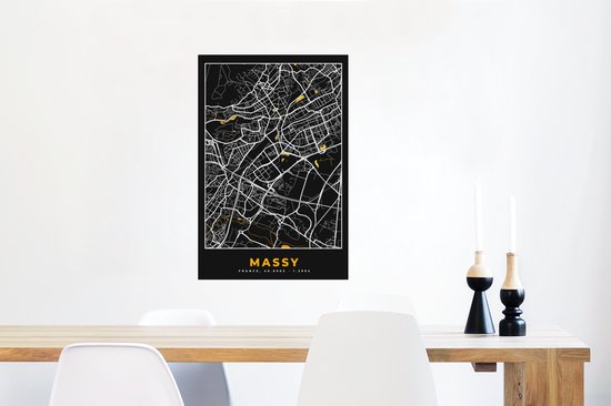 Affiche Massy - Carte - France - Carte - Plan de ville - 60x90 cm | bol.com