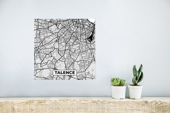Affiche Plan - Plan de ville - Talence - Carte - France - 30x30 cm ...