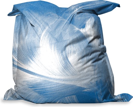 PillowMonkey zitzak - Blauw - Acrylverf - Design - 100x140 cm - Binnen ...