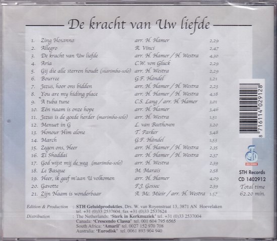 De kracht van Uw liefde - Harry Hamer, Hendrie Westra, Harry Hamer ...