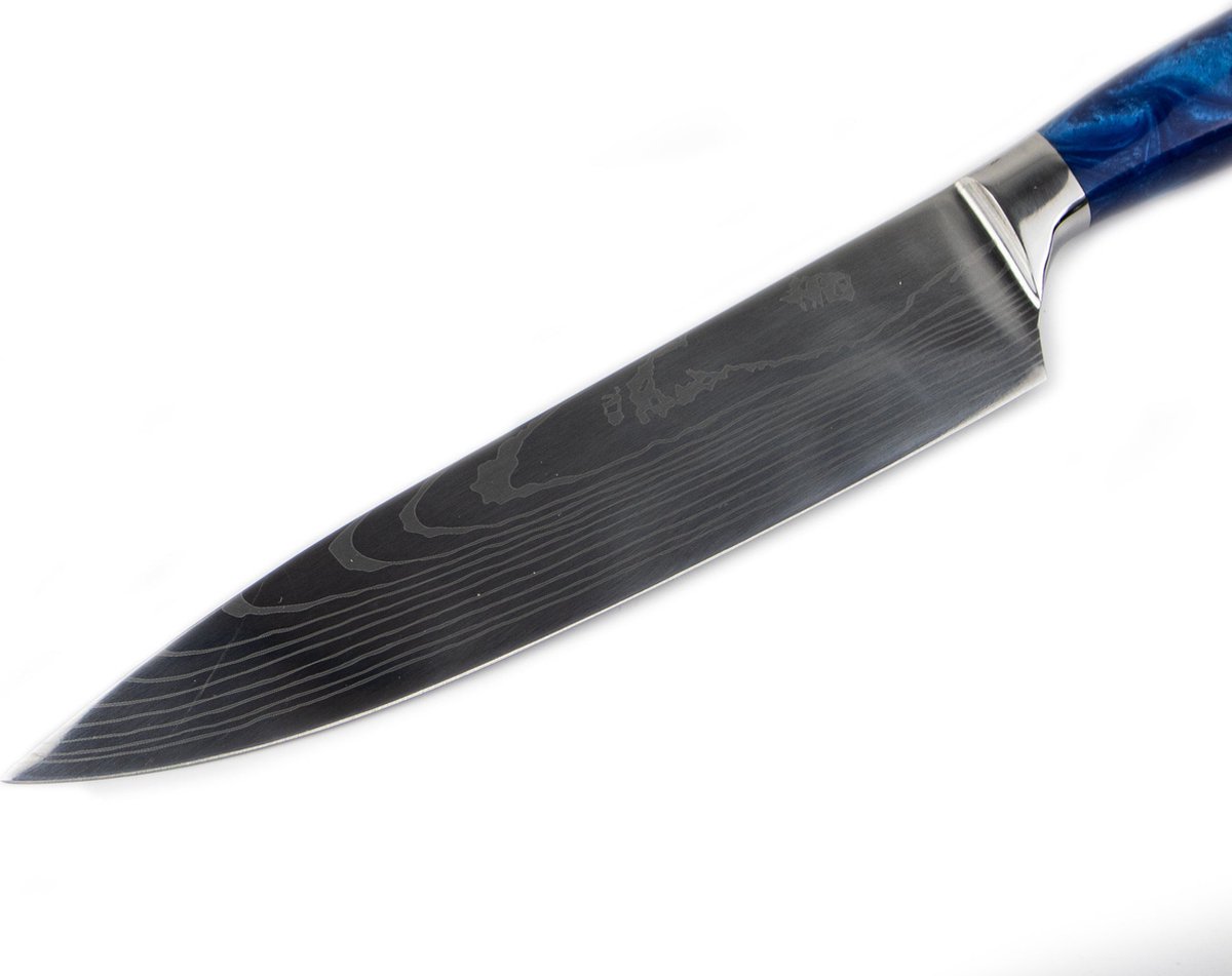 Shinrai Japan - Japans Koksmes 20 cm - Koksmes - Damascus Mes ...