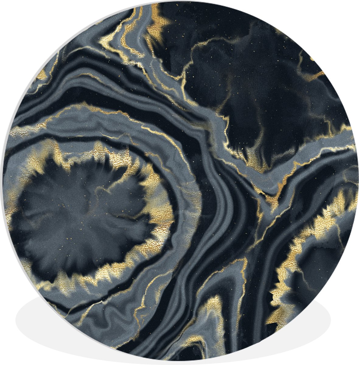 Wall Circle - Wall Circle Indoor - Géode - Or - Marbre - Pierres ...