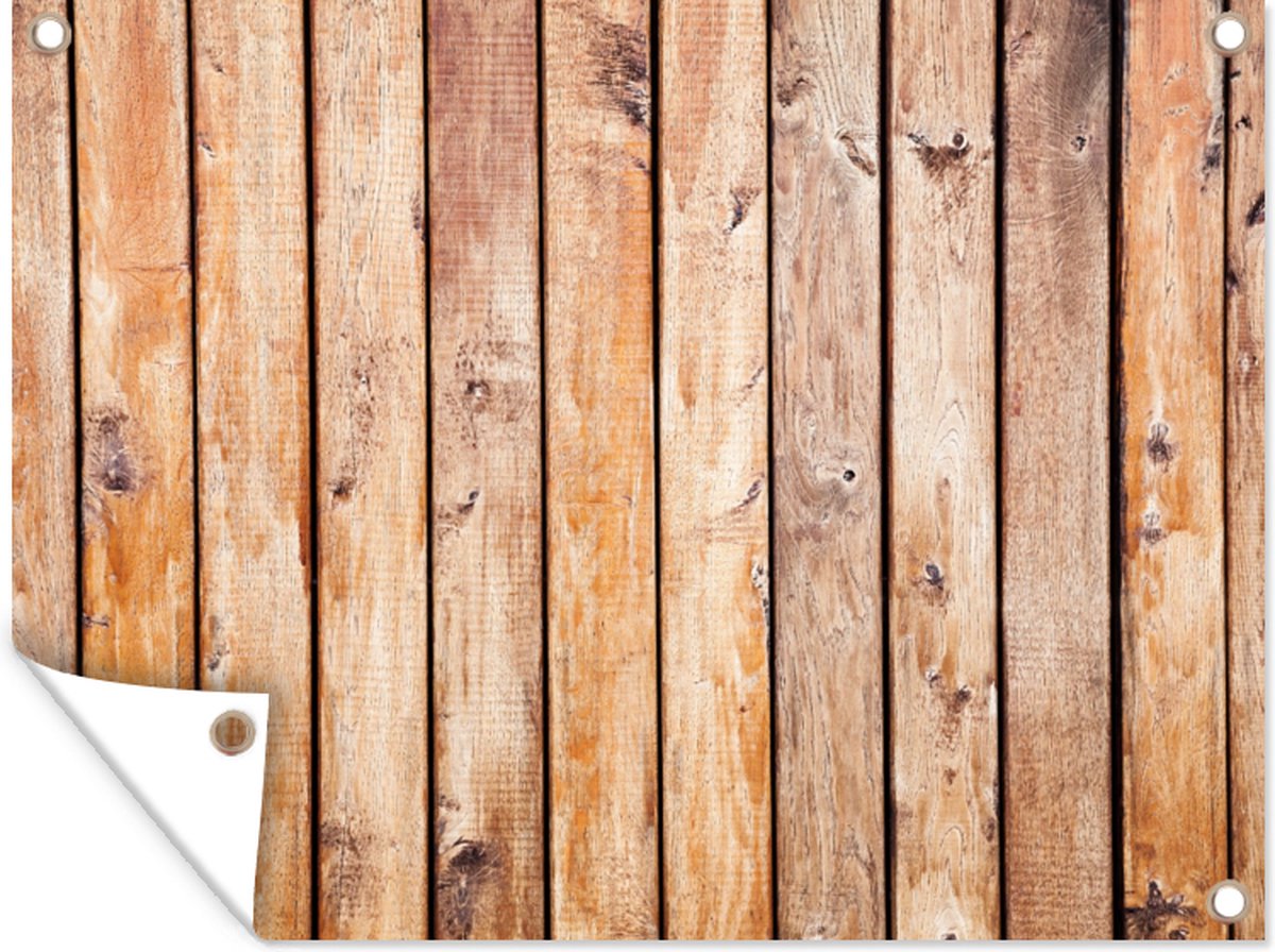 Muurdecoratie buiten Planken - Hout - Structuur - 160x120 cm | bol.com