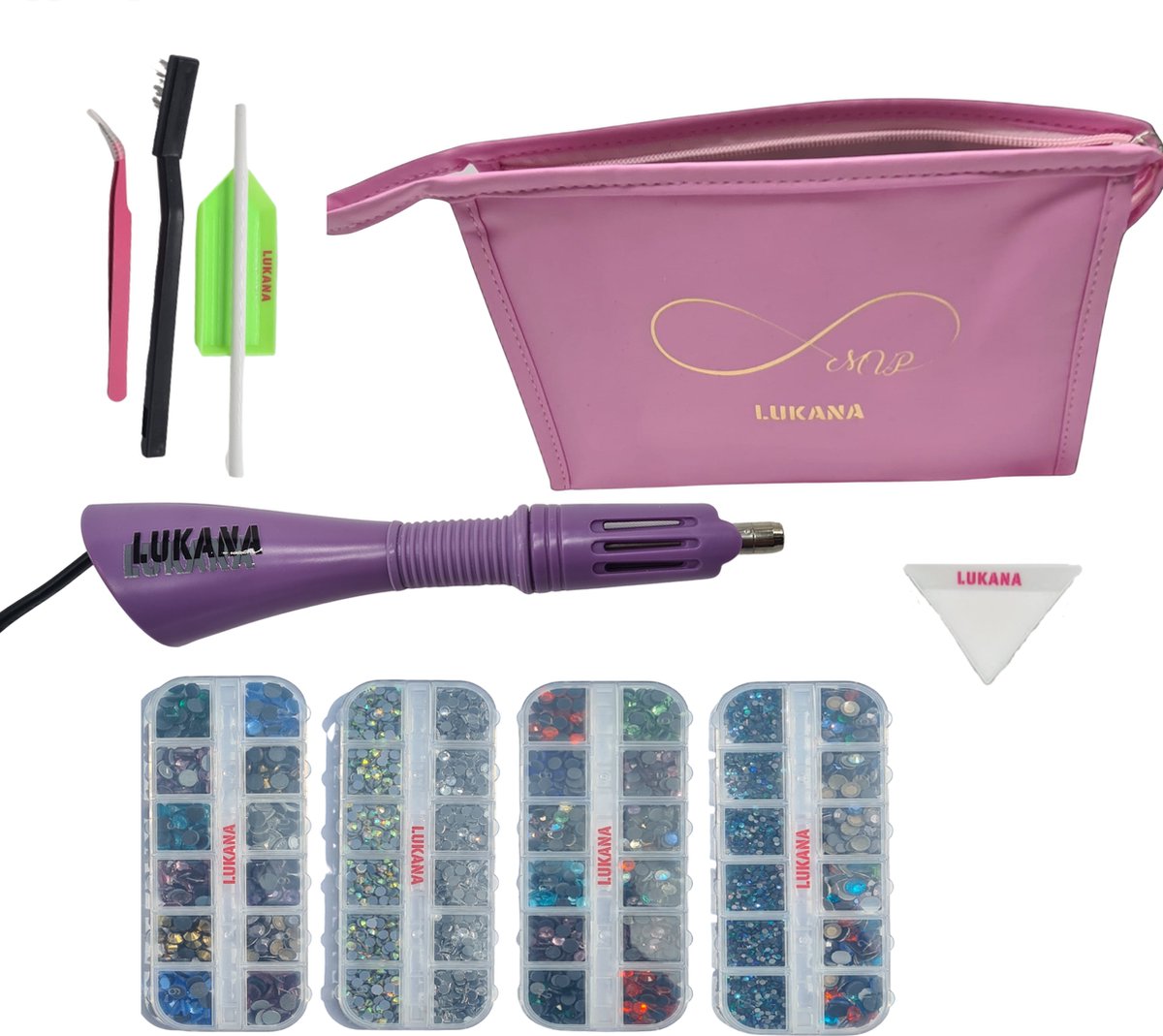 Lukana® Hotfix Starterspakket Luxe - Paars Applicator - Compleet Set ...