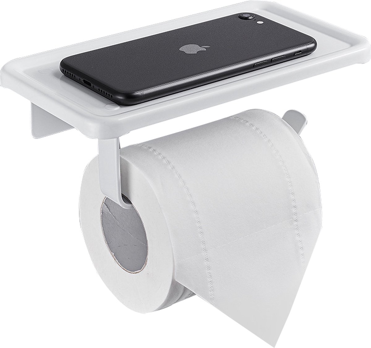 WC rolhouder wit -Toiletrolhouder met Oplegplankje- Toiletrolhouder ...