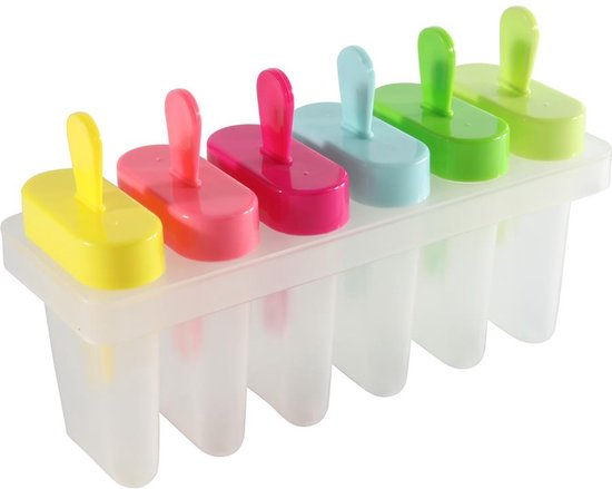 Waterijsjes Vormen 6 stuks - IJslolly Vormen - IJsvormpjes ...