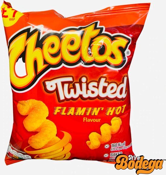 Cheetos Twisted Flamin Hot 4 x 65 gram | bol