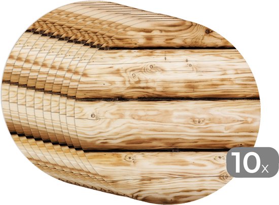 Ronde placemats - Onderlegger - Placemats rond - Vintage - Houten ...