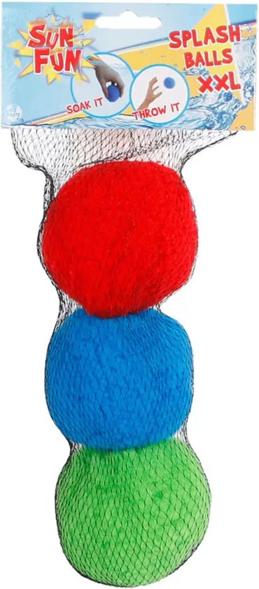 Sun Fun 3 XXL waterballen splash balls 10cm 3 kleuren | bol.com