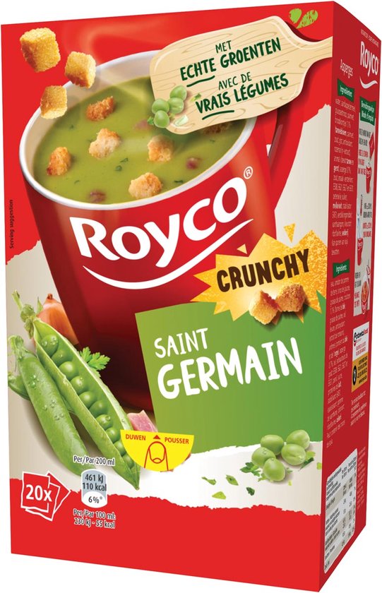 Royco Minute Soup St. Germain met croutons | pak van 20 zakjes | bol