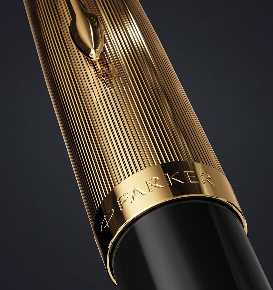 PARKER 51 vulpen | 18k puur goud | zwarte hars | gouden detail | medium ...