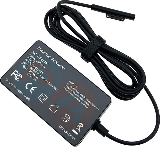 60W Laptop Oplader (15V-4A) geschikt voor Microsoft Surface Laptop 4 | bol