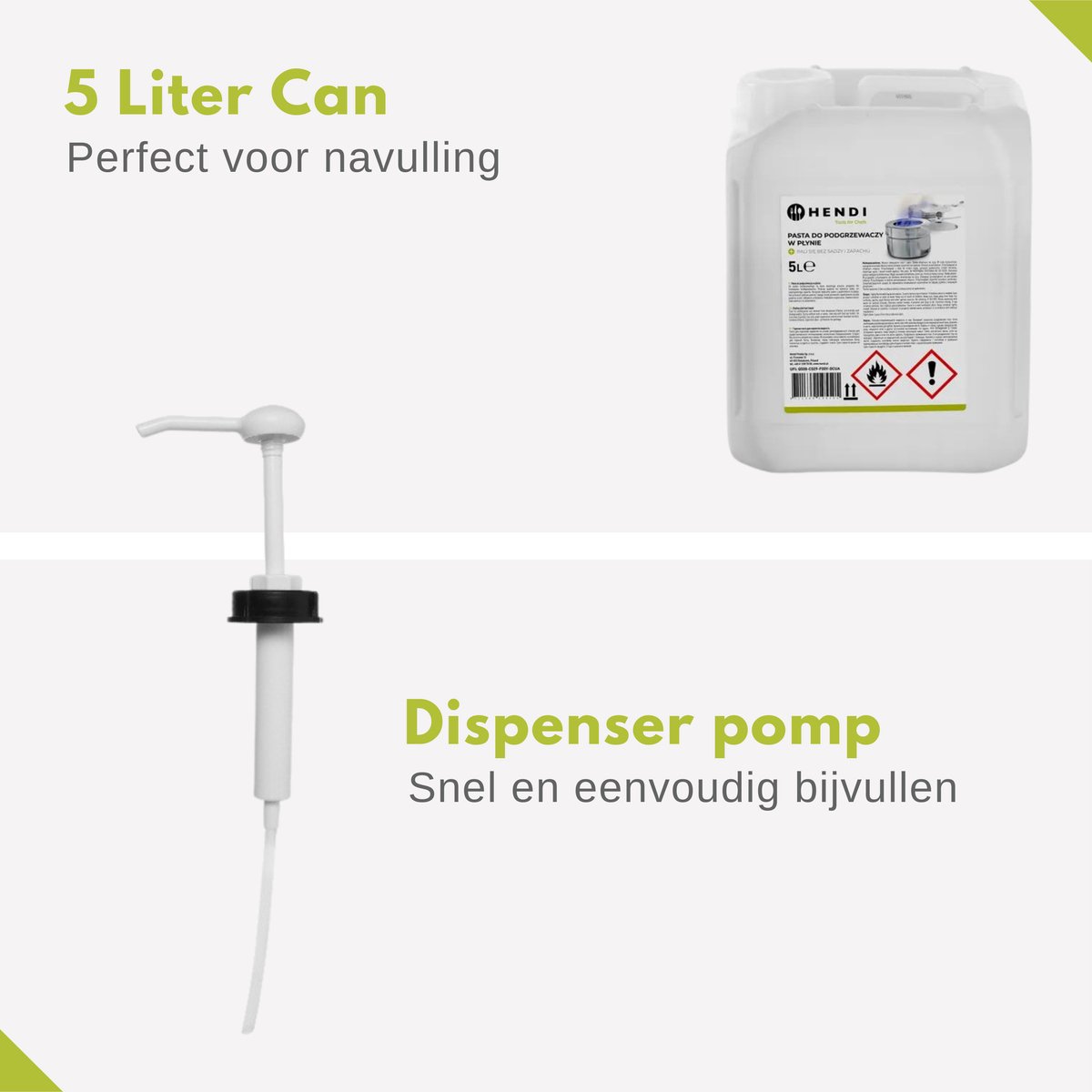 Hendi Brandpasta voor Chafing Dish - Inclusief Brandgel Dispenser Pomp ...
