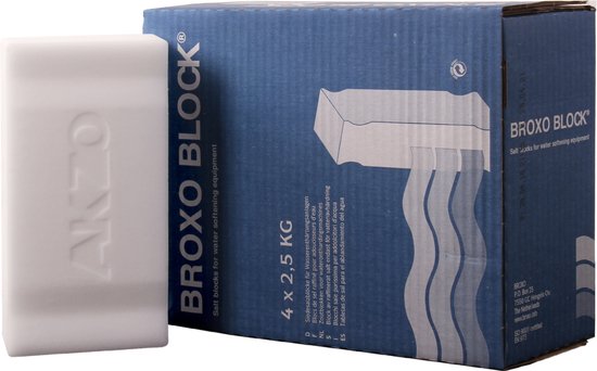 Broxo Block - 4 x 2,5 kg - Regeneratiezout - Onthardingszout zout | bol